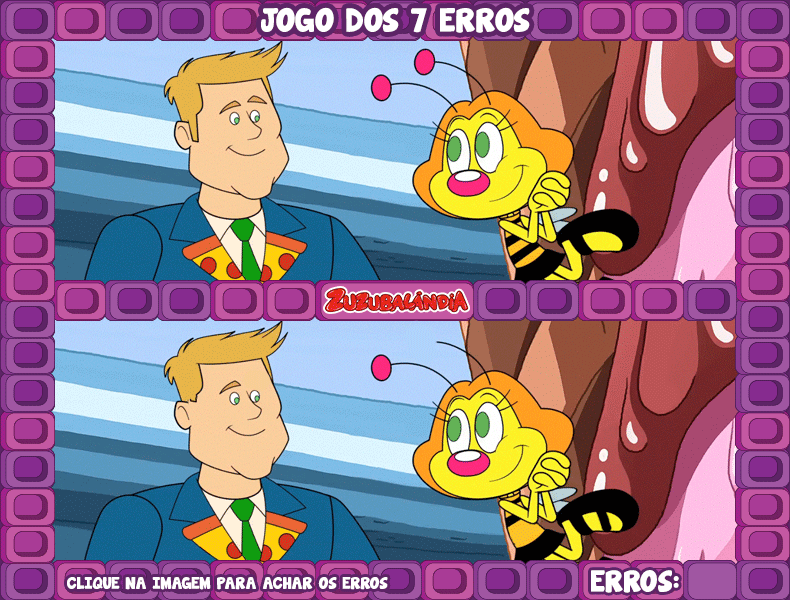 Zuzubalândia - Jogo dos Sete erros Zuzubalândia - Jogo dos Sete erros