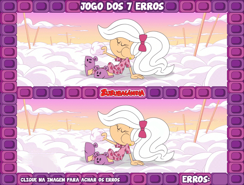 Zuzubalândia - Jogo dos Sete erros Zuzubalândia - Jogo dos Sete erros